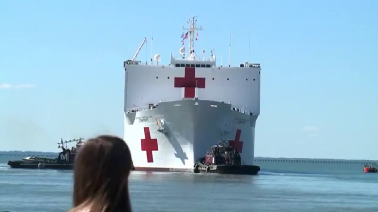 Time Lapse: USNS Comfort deploys for Puerto Rico Part 1 - YouTube