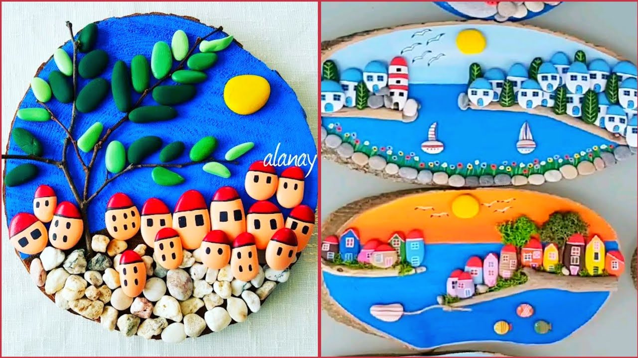 Beautiful top 80 pebble stone painting ideas - YouTube