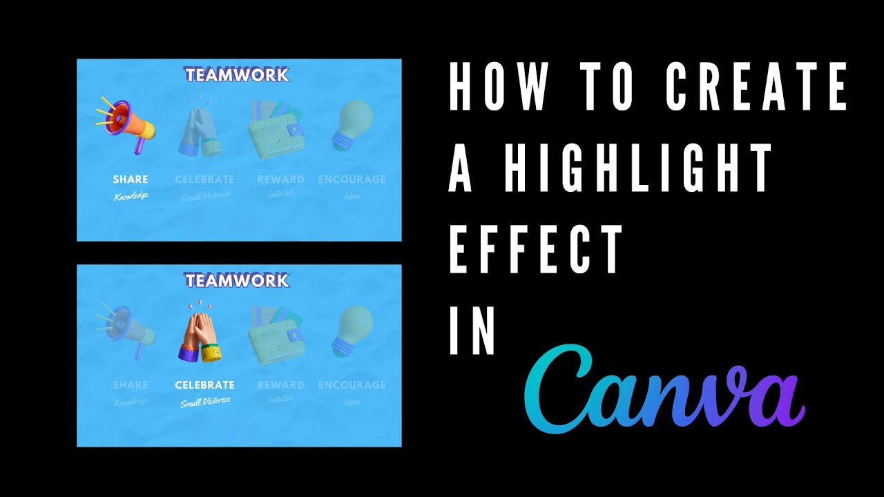 How to Create a Highlight Effect in Canva - YouTube