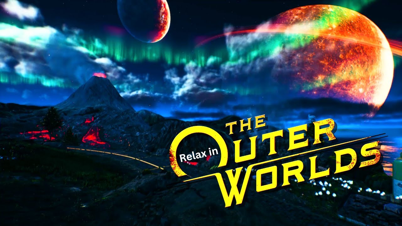 Relaxing Alien Planet Night Ambience in The Outer Worlds | Relaxing ...