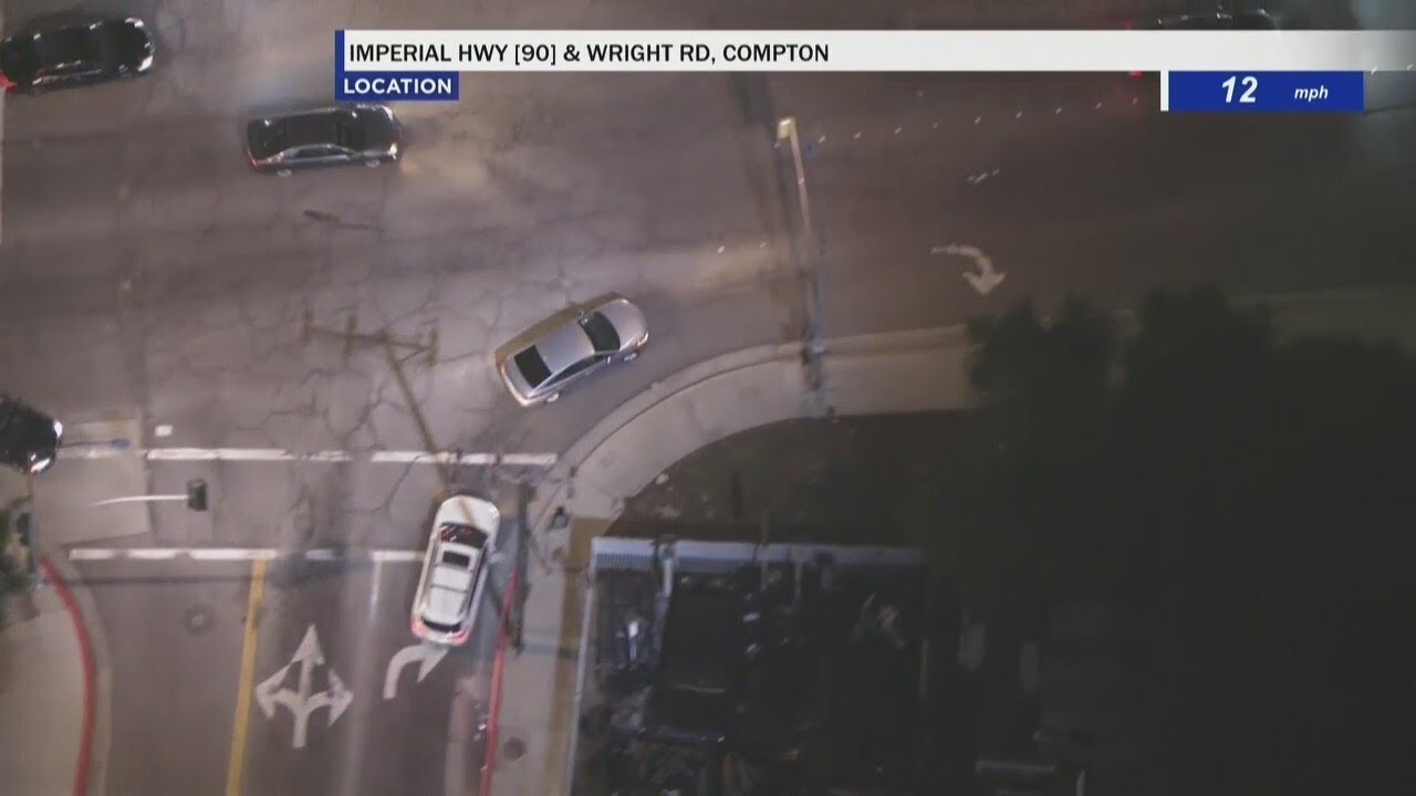 Reckless driver pursuit in Compton - YouTube