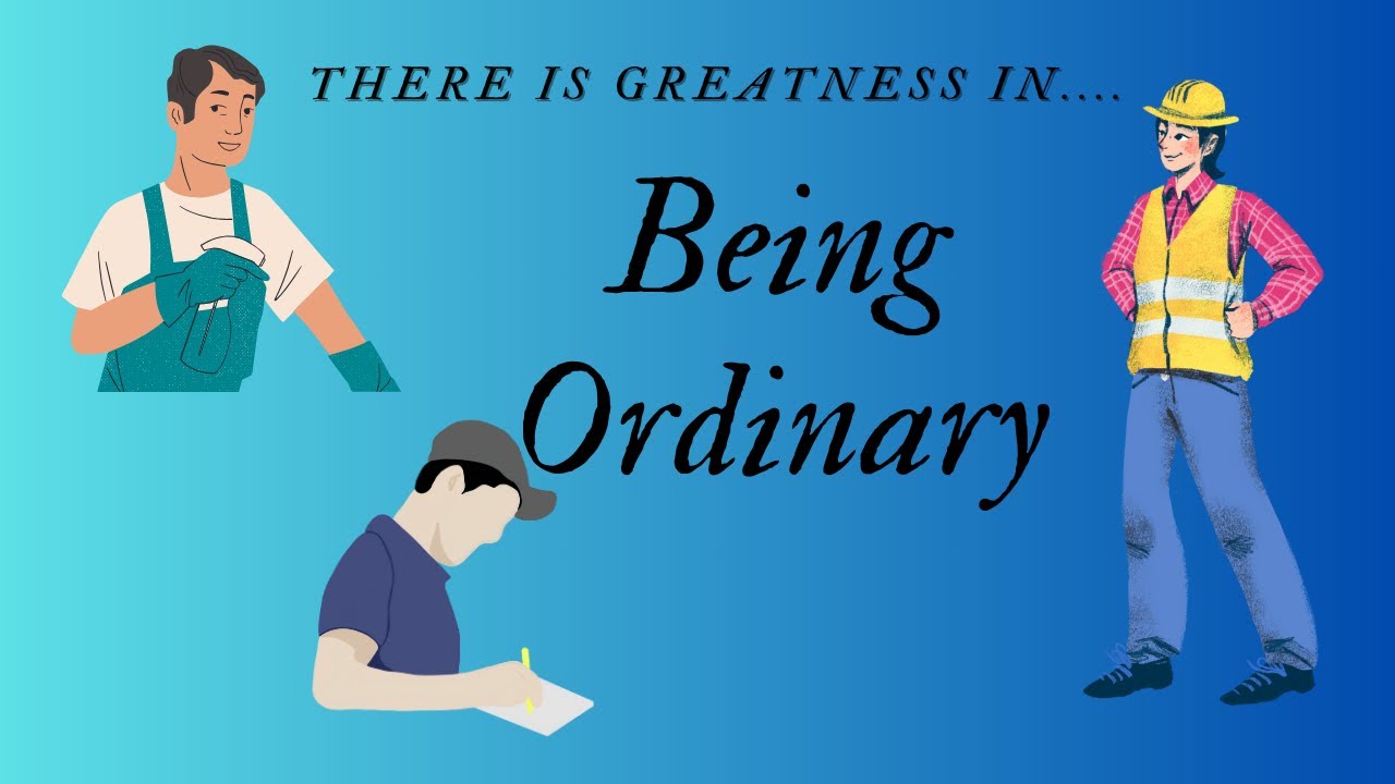 There is Greatness in Being Ordinary - Off the Cuff Talk - YouTube