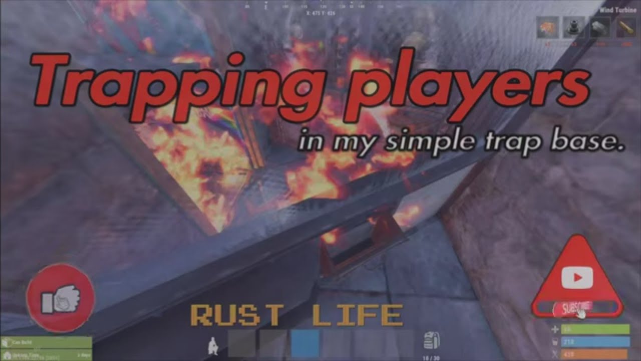 Trapping players in my simple trap base. - YouTube