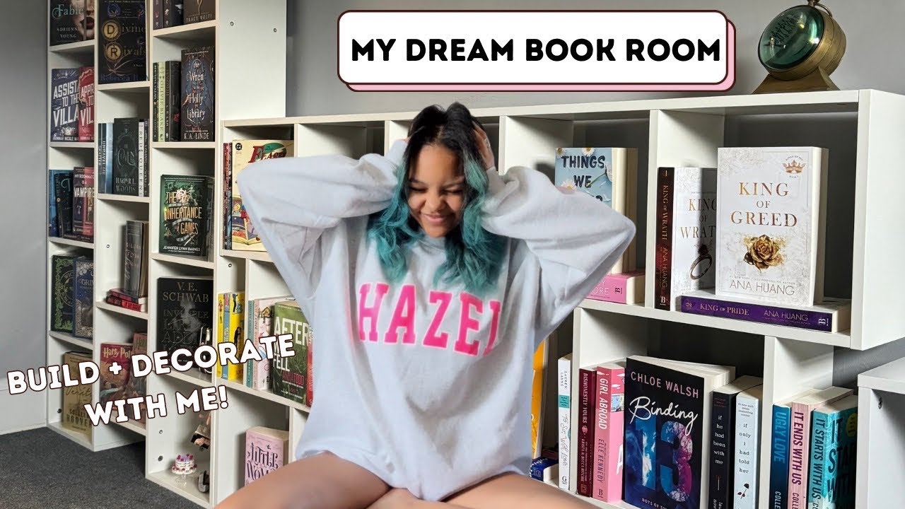 setting up my DREAM BOOK ROOM | + mini bookshelf tour💖 - YouTube