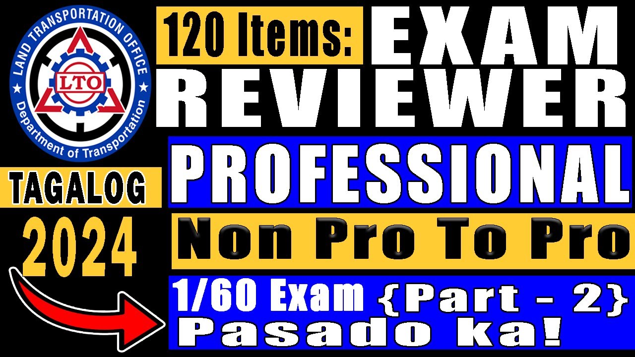 PART 2 | Professional Drivers License Exam | LTO Exam Reviewer 2024 ...