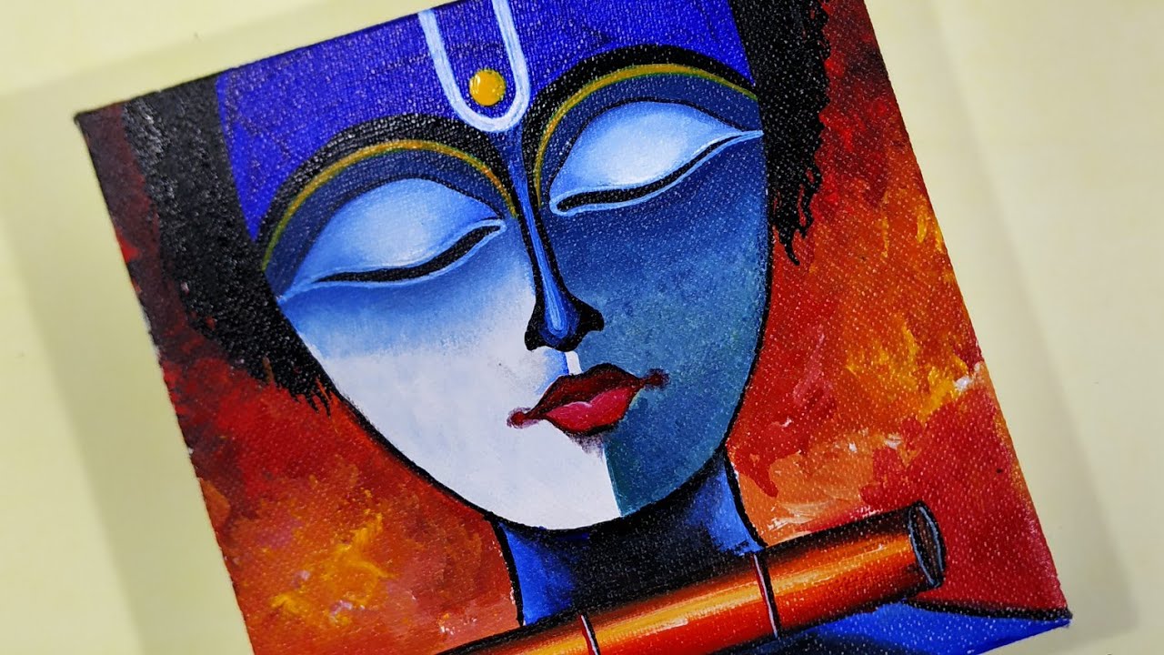 little Krishna face surreal painting / Little Krishna Janmashtami ...