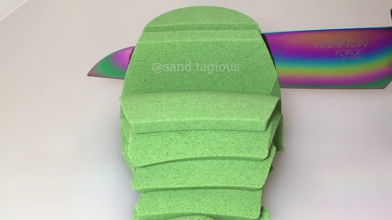 Most Satisfying Kinetic Sand Cutting Video ASMR | Sand Tagious - YouTube