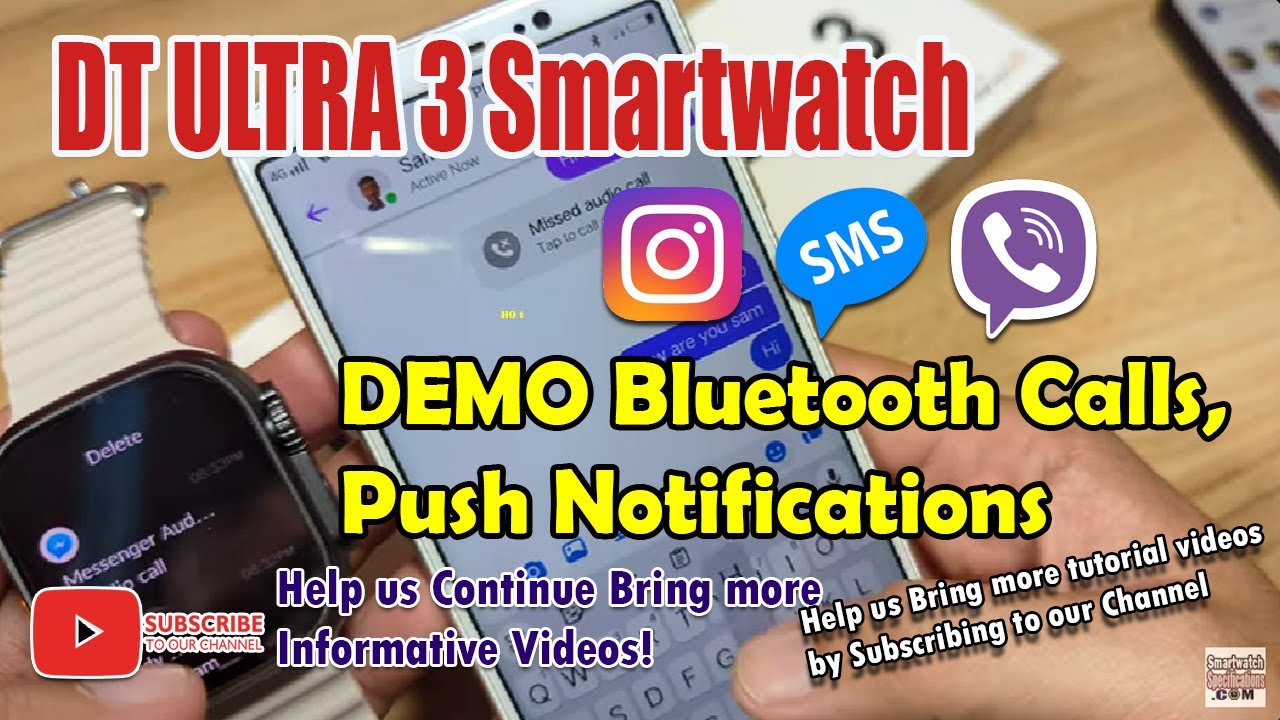 [Demo] DT ULTRA 3 Pro Smartwatch Pro Bluetooth Call and Smart ...