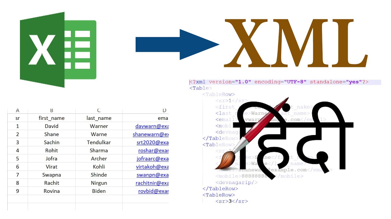 Convert Excel Data Table To XML Data File Xml Convert Excel Data Table To XML Data File Xml