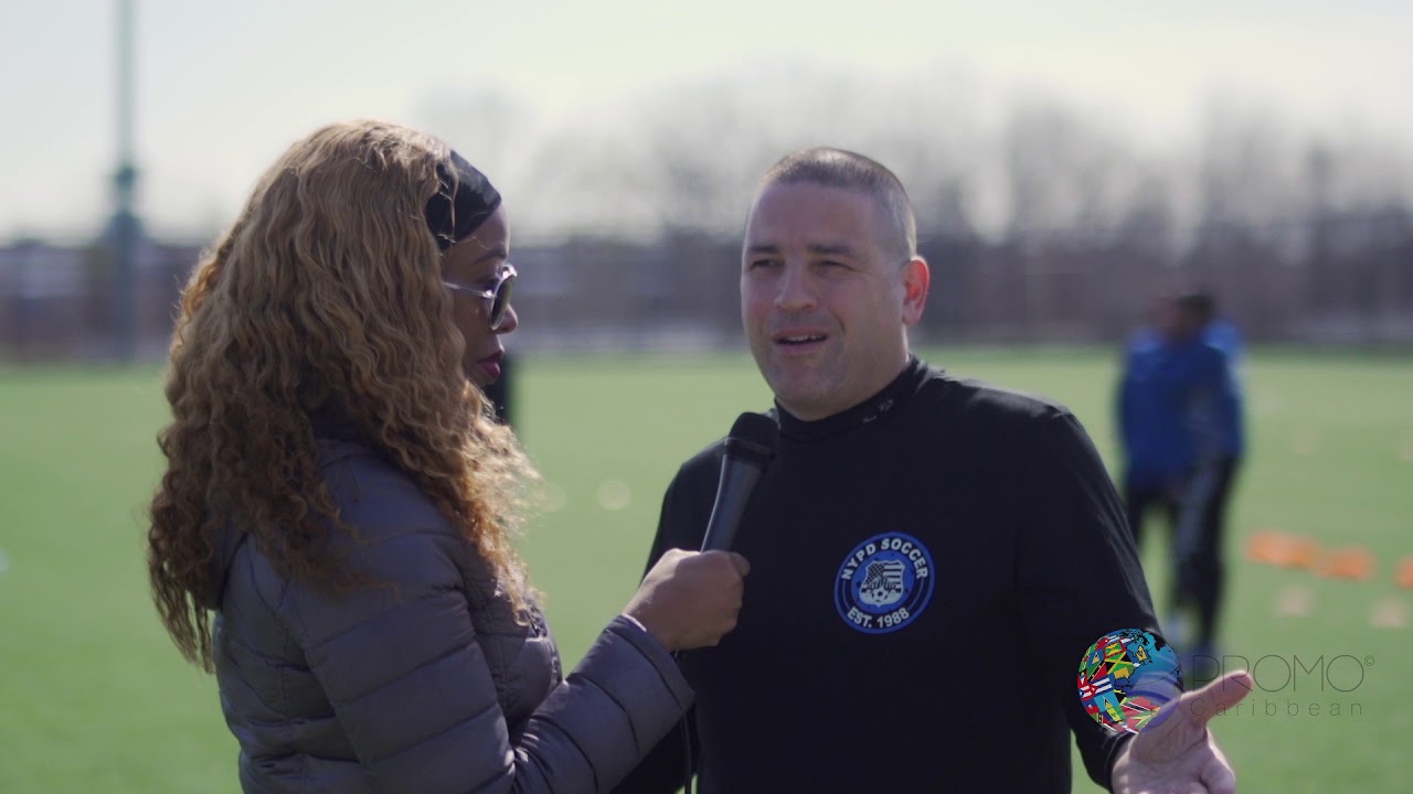 NYPD's Finest Soccer Team prepares to visit Grenada - YouTube