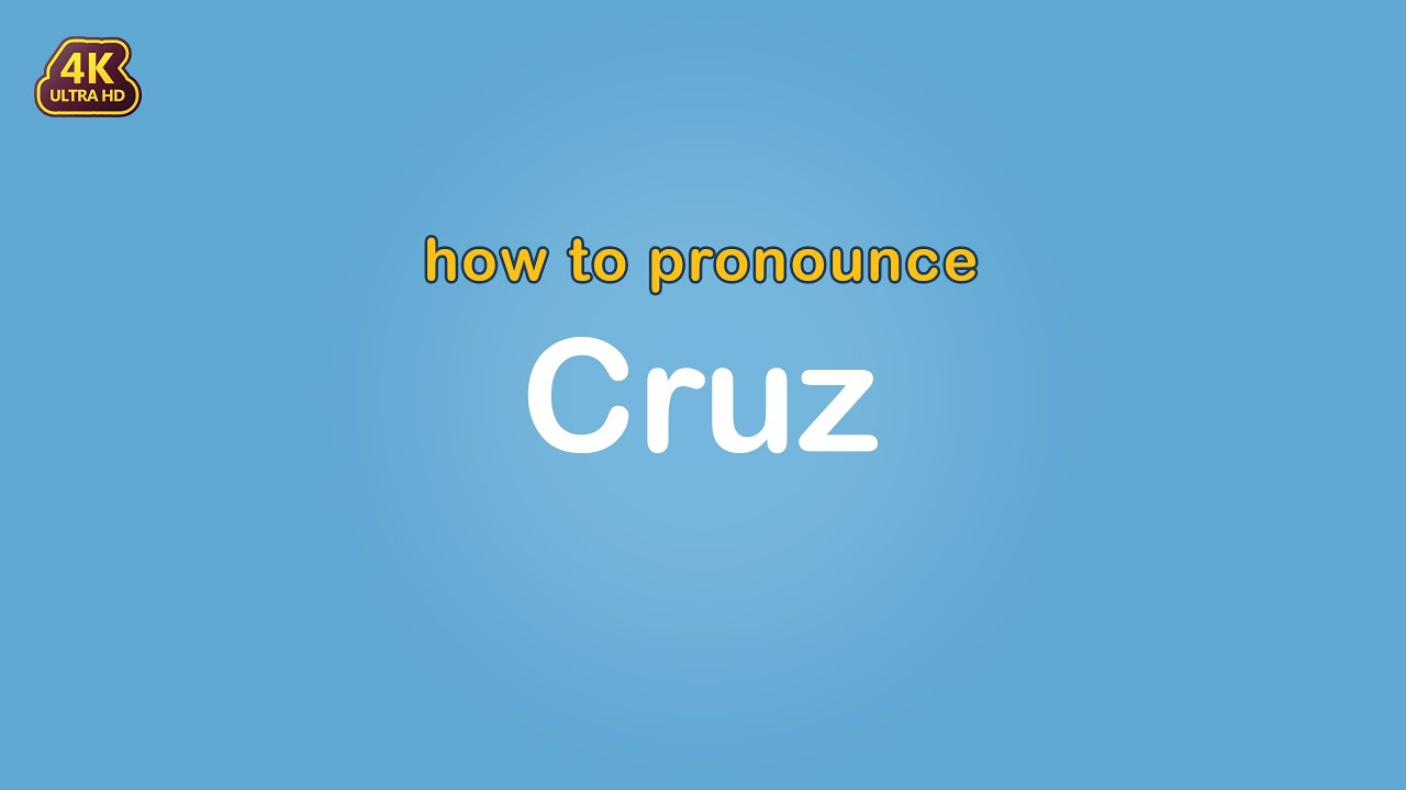 how to pronounce Cruz 【Name】 - YouTube