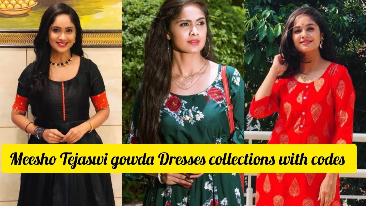 Meesho Tejaswi gowda Dresses collections with codes #meesho #meeshohaul ...