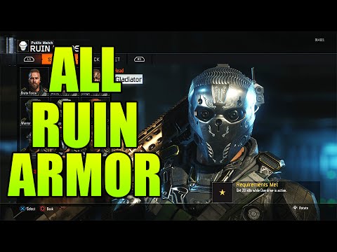 Black Ops 3 - ALL COMPLETED "RUIN" GEAR SETS - (BO3 All Specialist Gear ...