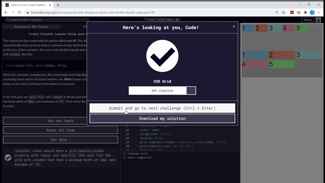 CSS Grid (19/22) | Create Flexible Layouts Using auto-fill | freeCodeCamp - YouTube