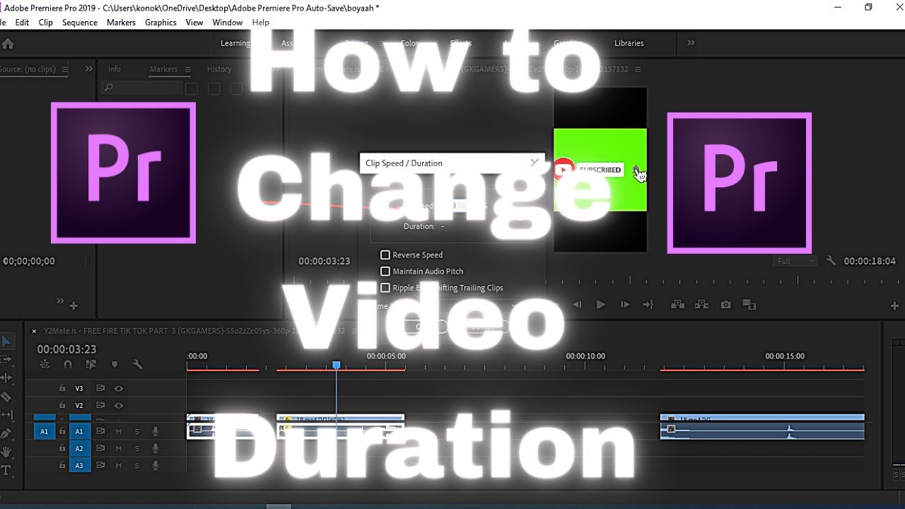 How To Change Video Duration In Premiere Pro YouTube How To Change Video Duration In Premiere Pro YouTube