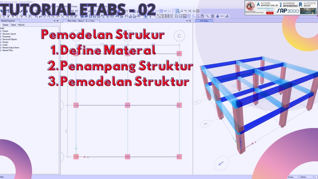Pemodelan Gedung Menggunakan ETABS sesuai acuan SNI terbaru PART - 2 # ...