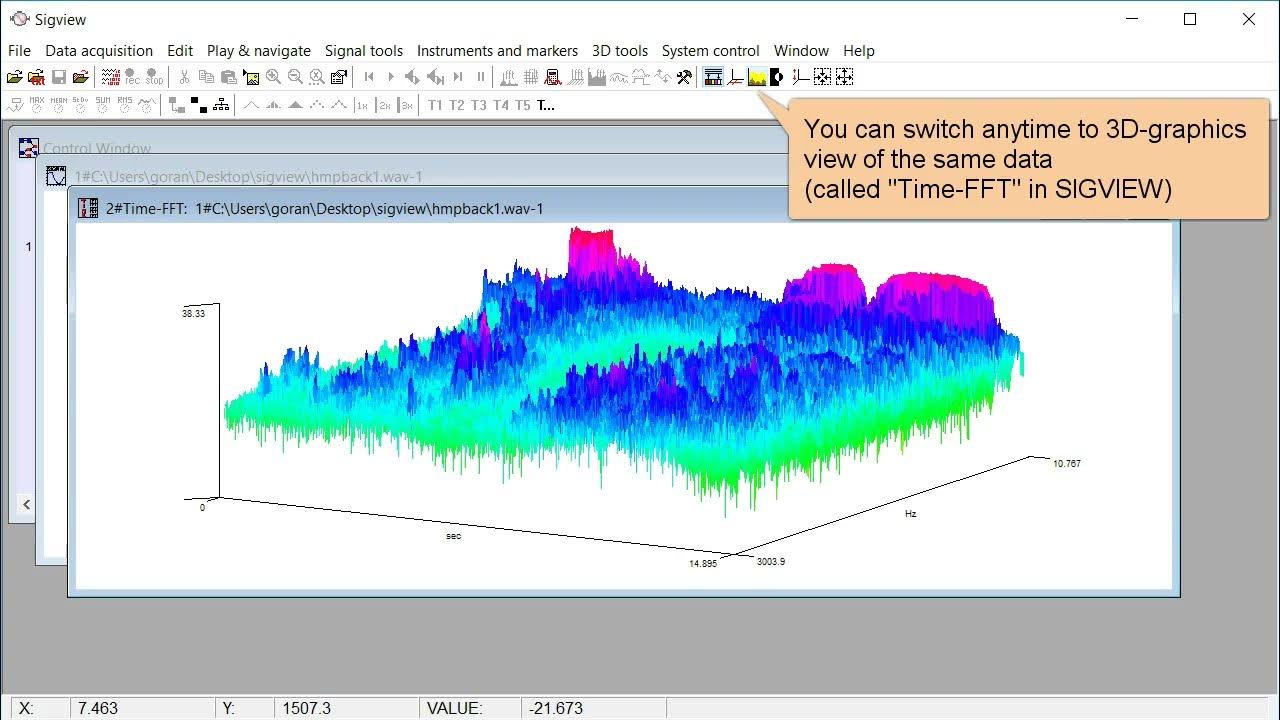 SIGVIEW Tutorial: Spectrogram, Time FFT, 3D graphics (v3.0) - YouTube
