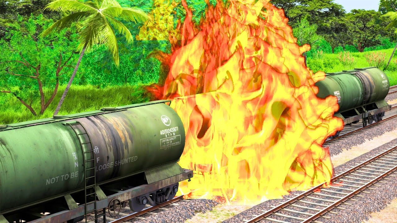 TRAIN CROSSING ACCIDENT SITE | BUMPY RAILROAD | RAILWORKS | TRAIN ...