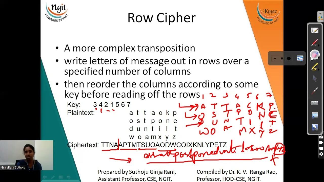 2.4.2 Traditional Transposition Ciphers Row and Route Ciphers - YouTube