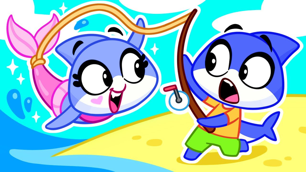 Mermaid at the Beach Song 🧜‍♀️ Mermaid Lost Her Tail 🦀 Best Kids Songs ...