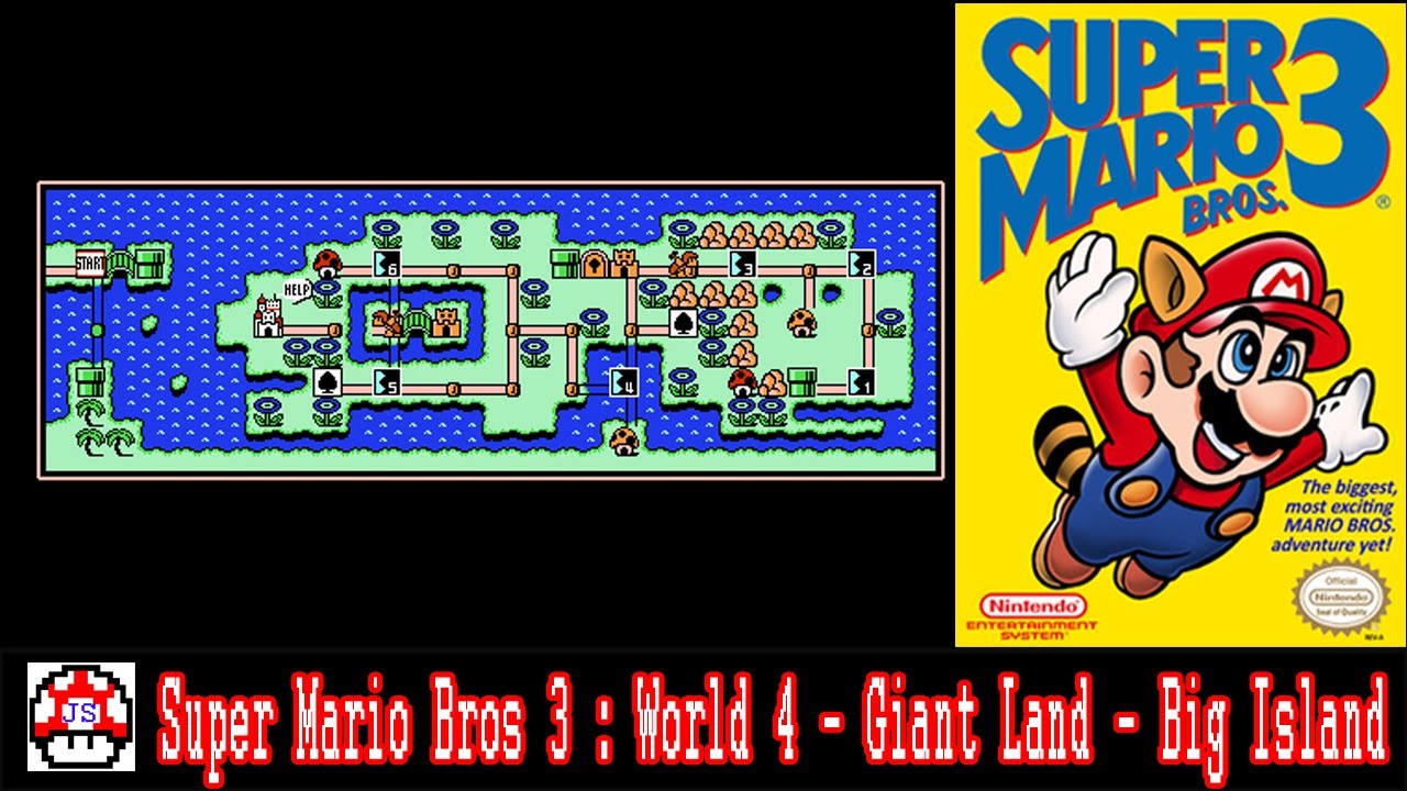 [NES Walkthrough] Super Mario Bros 3 : World 4 - Giant Land - Big ...