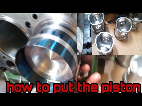 How to put the piston in the engine block - YouTube