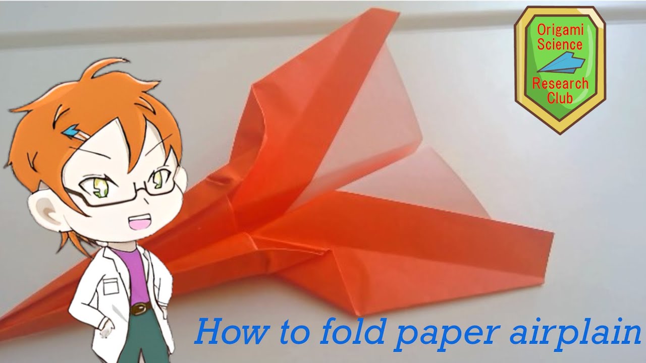 How to fold a paper airplane and its flying distance 【English ver ...