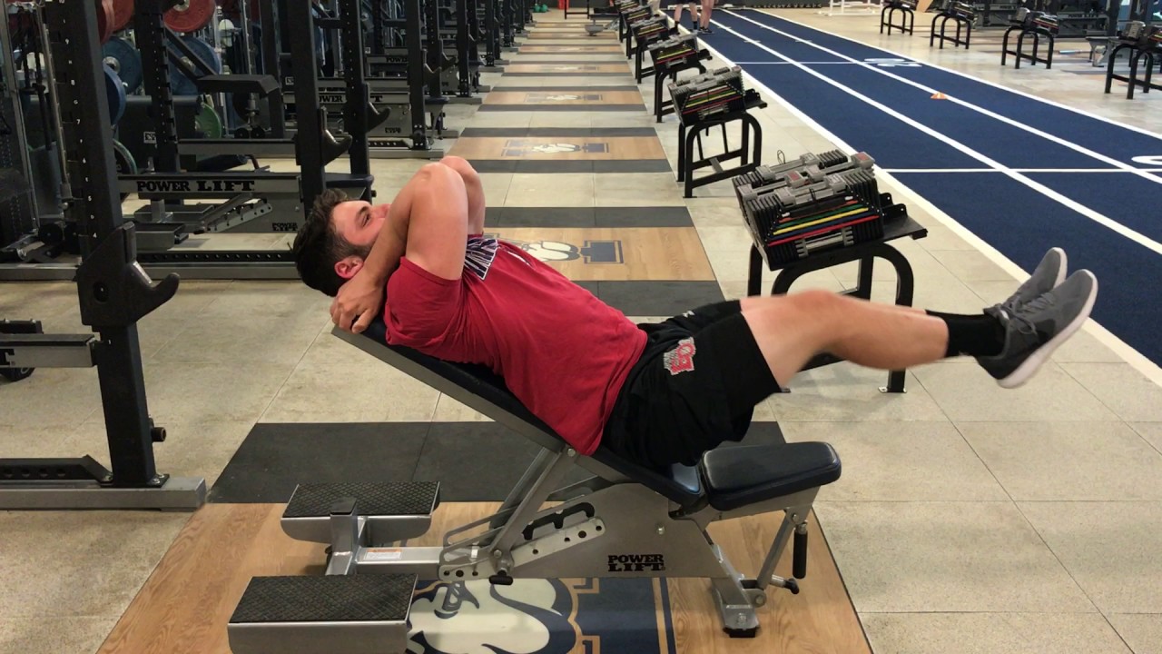 Incline Bench reverse crunch - YouTube
