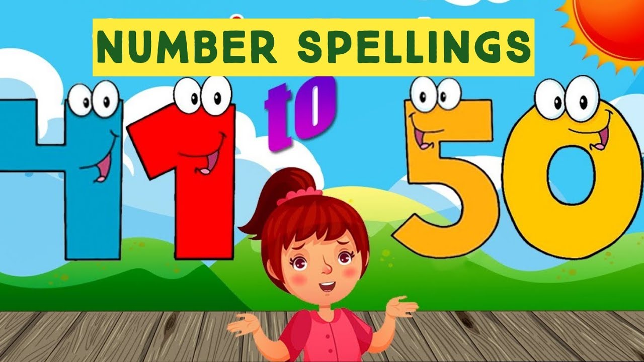 51 To 60 Numbers With Spellings//Counting Numbers// Learning Numbers ...