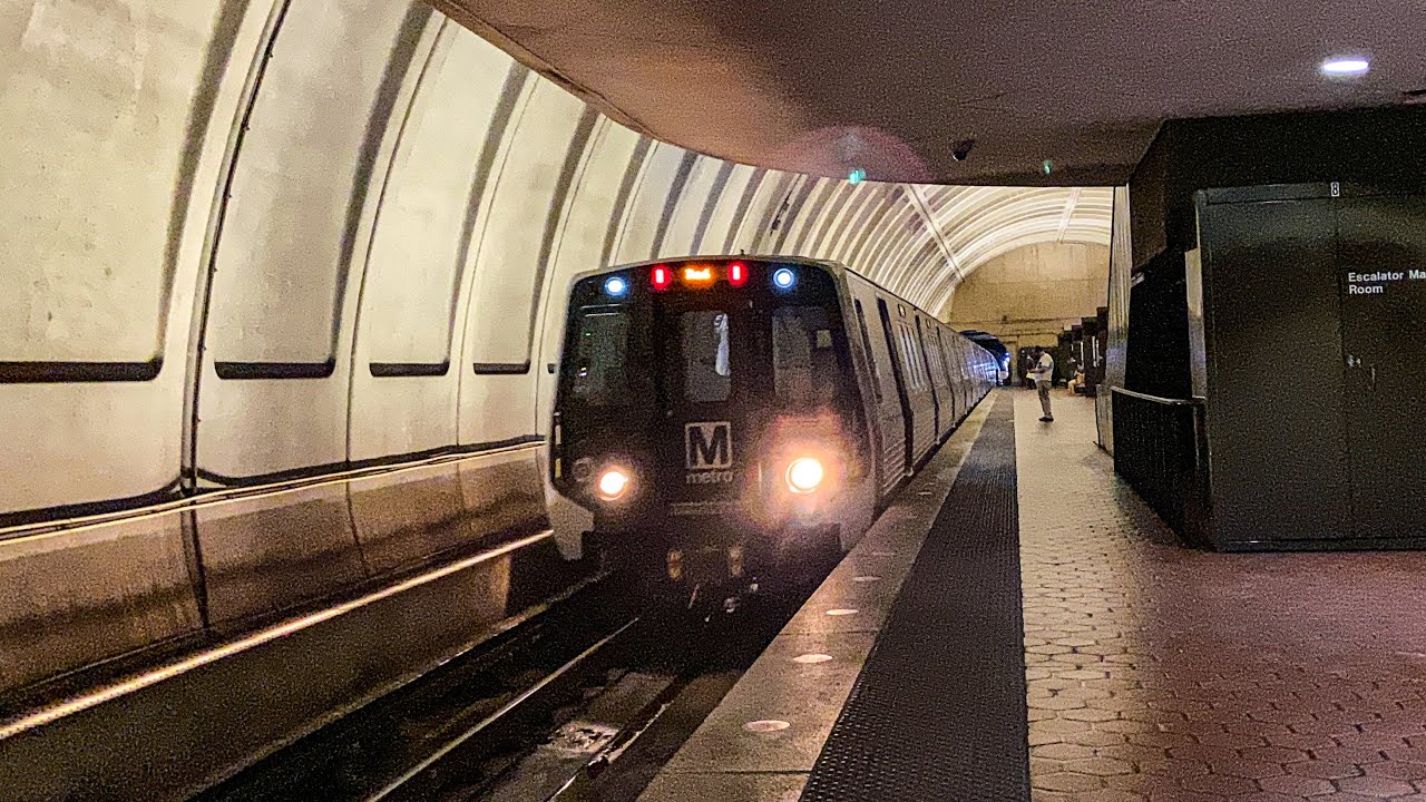 WMATA Kawasaki Consists on the Red Line at Tenleytown-AU - YouTube