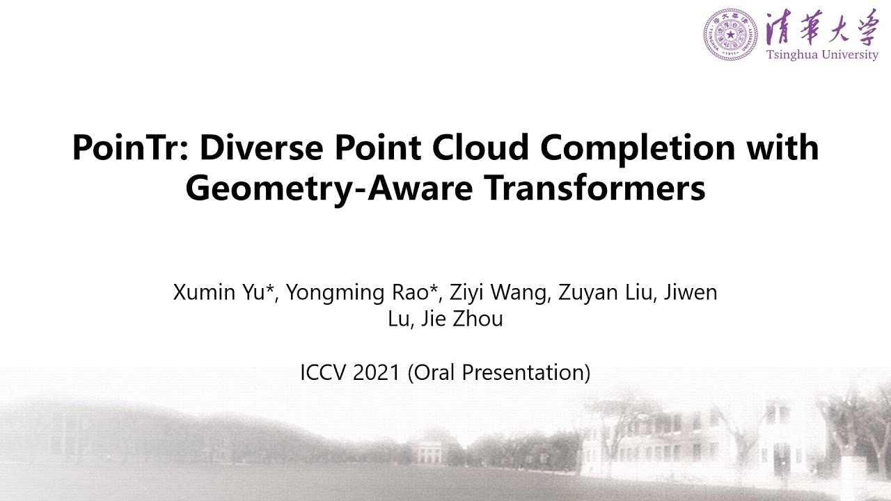 PoinTr: Diverse Point Cloud Completion with Geometry-Aware Transformers - YouTube
