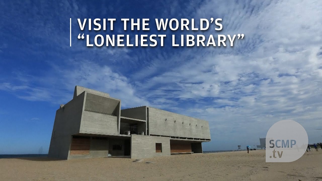The world's "loneliest library" is on a beach in China - YouTube