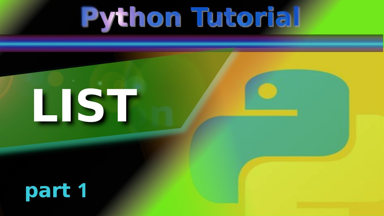List in python, tutorial 1 - YouTube