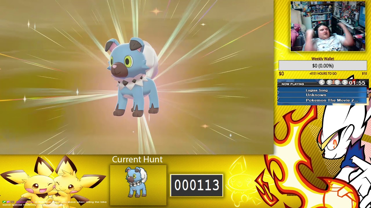(REACTION) Shiny Rockruff after 113 eggs. Pokemon Sword - YouTube