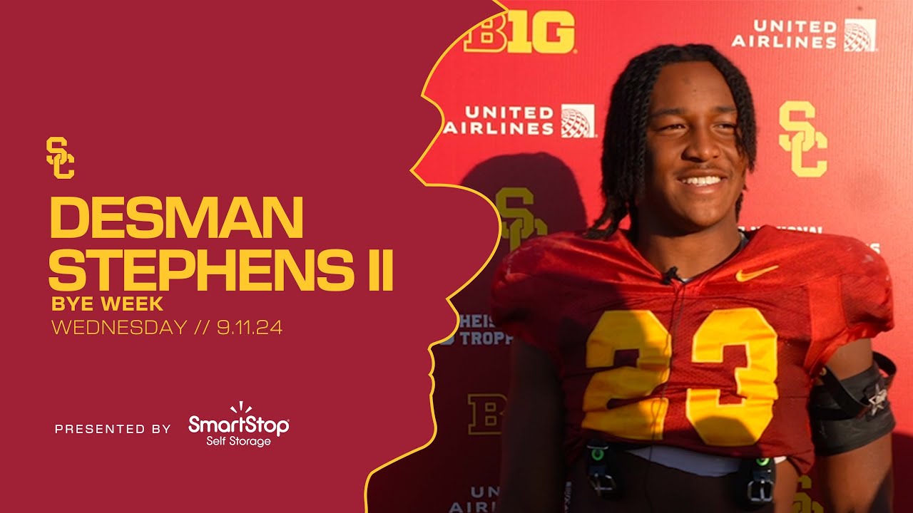 USC LB Desman Stephens II | Wednesday of Bye Week - YouTube