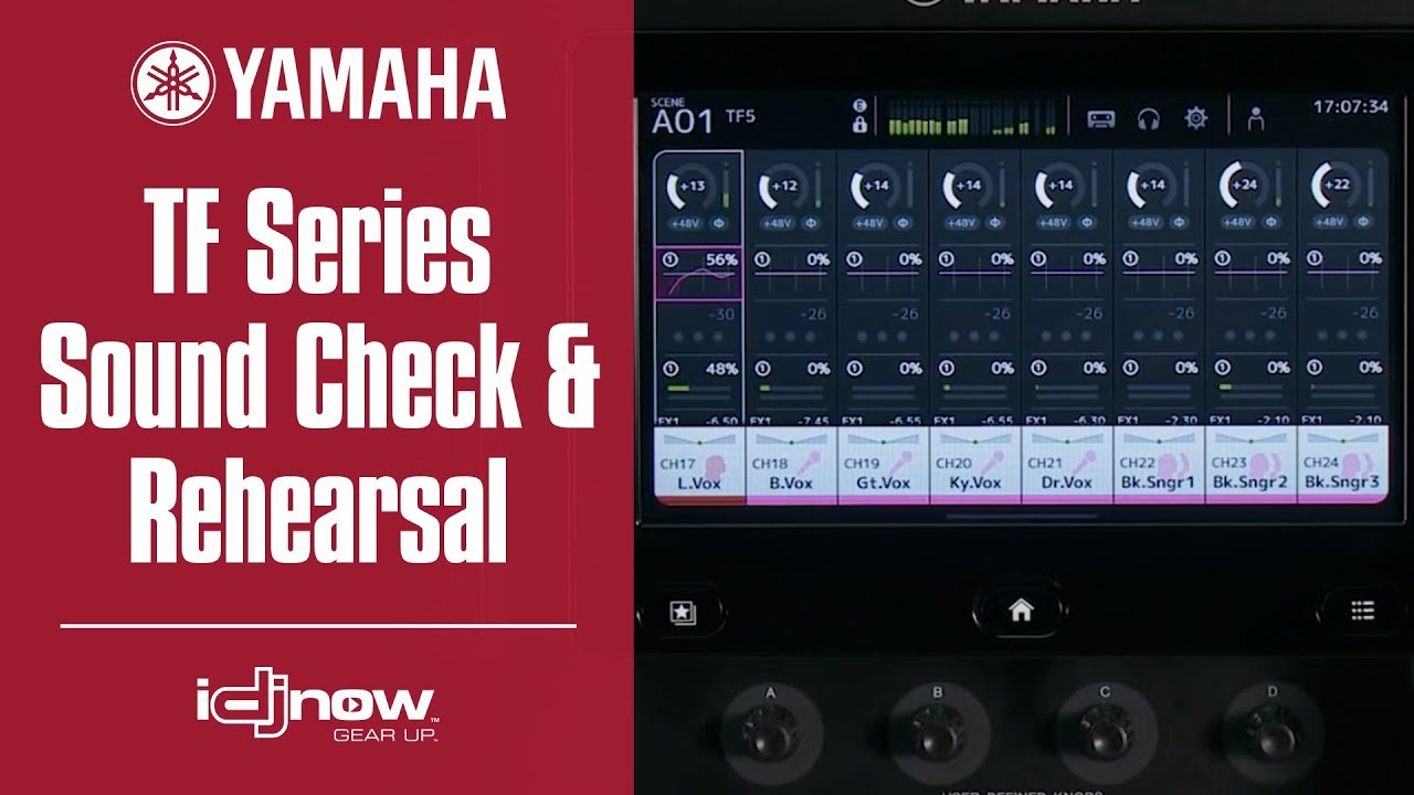Yamaha TF Series Digital Mixer Tutorial Sound Check and Rehearsal - YouTube