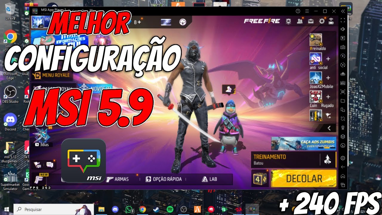 COMO INSTALAR O MSI 5.9 E CONFIGURAR PARA PC FRACO +240 FPS, ATUALIZADO ...