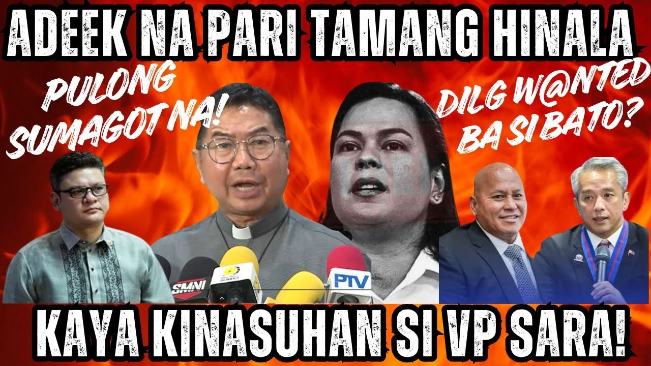 ADEEK NA PARI TAMANG HINALA KAYA KINASUHAN SI VP SARA! PULONG SUMAGOT ...