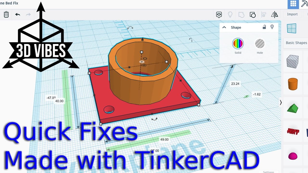 A Few Simple Fixes with 3D Printing Using TinkerCAD - YouTube