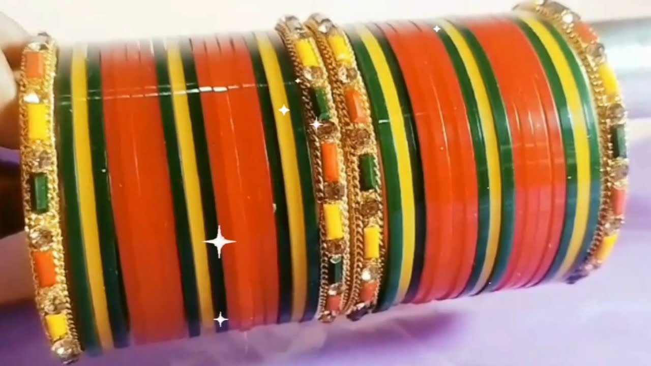 Beautiful simple Red colour bangles - YouTube