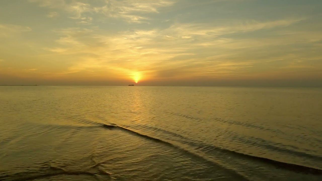 Beautiful sunset / nature relaxation video / relaxing sounds of sea ...