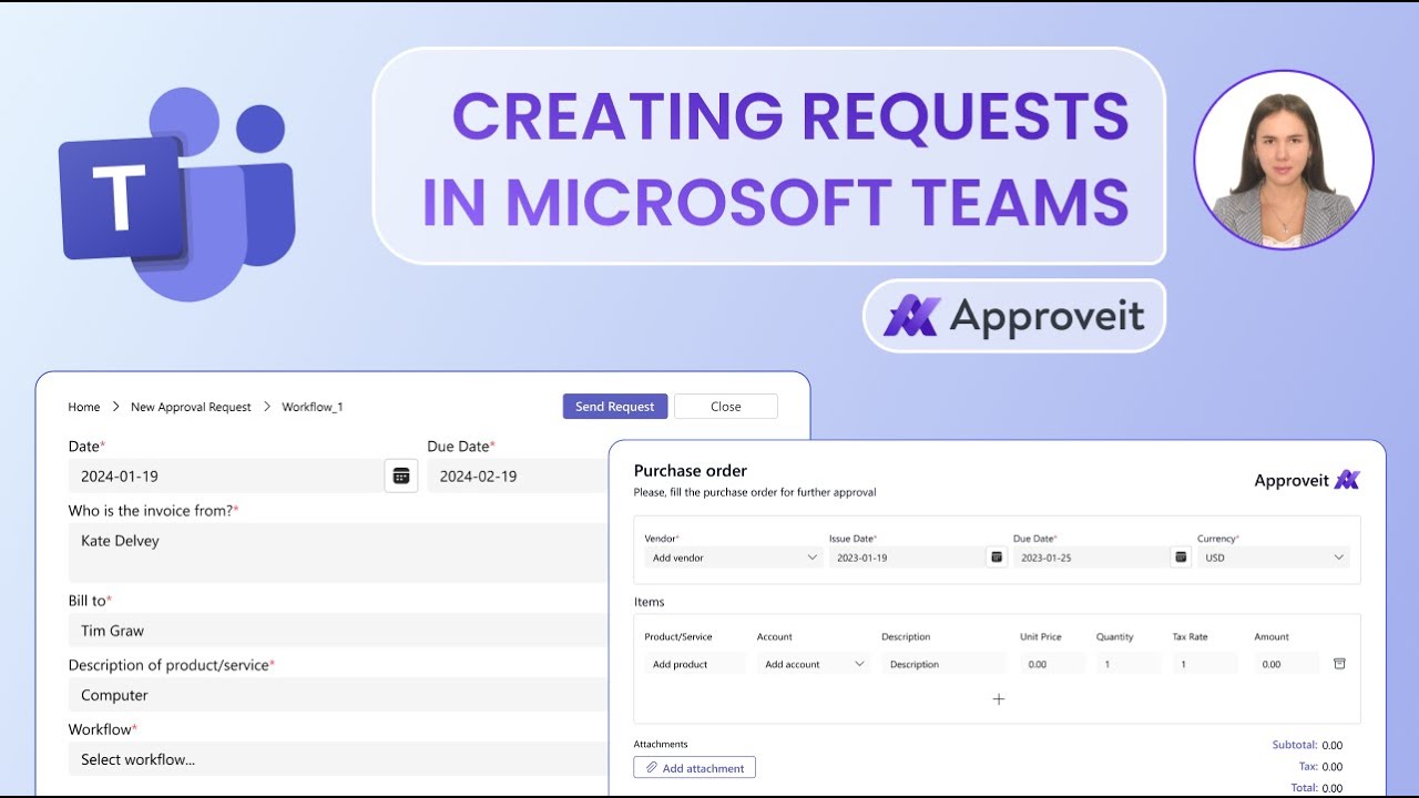 Creating approval requests in Microsoft Teams with Approveit - YouTube
