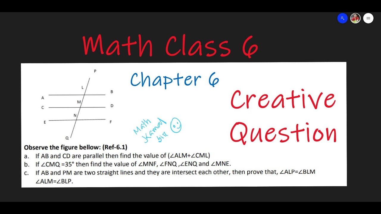 Class 6 Math Chapter 6 | Creative Question & Ans | Exam Based CQ Math 6 ...