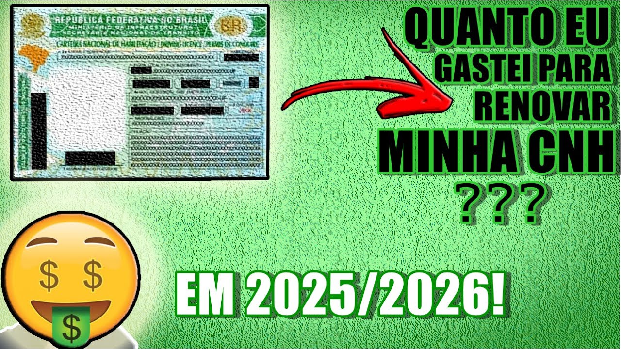 Quanto Custa Para Renovar A CNH(TAXA EXAMES) Em 2026?🤑😬🤔 - YouTube