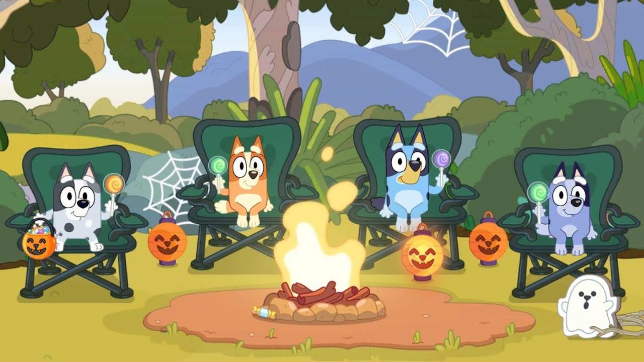 Bluey: Candy Party on Halloween Campfire - YouTube