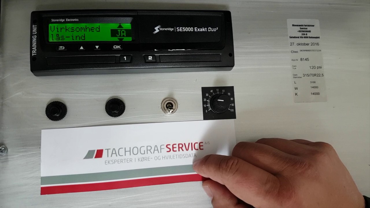Tachograf - Stoneridge - Login med virksomhedskort - YouTube