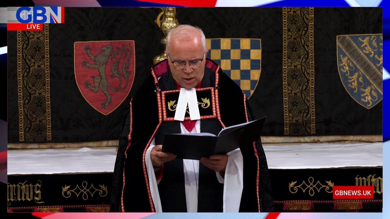 Dean of Westminster, Reverend Dr David Hoyle, gives the bidding at the ...