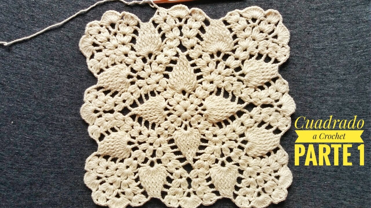 Cuadrado a Crochet(Tutorial Parte1)Cuadrado Tejido a Croché - Crochet ...