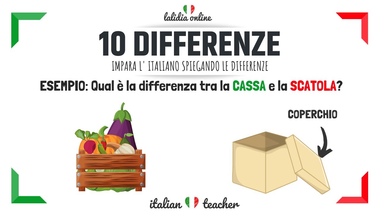 ITALIAN WORDS - 10 Differences 1.0 - Italian for Beginners - YouTube