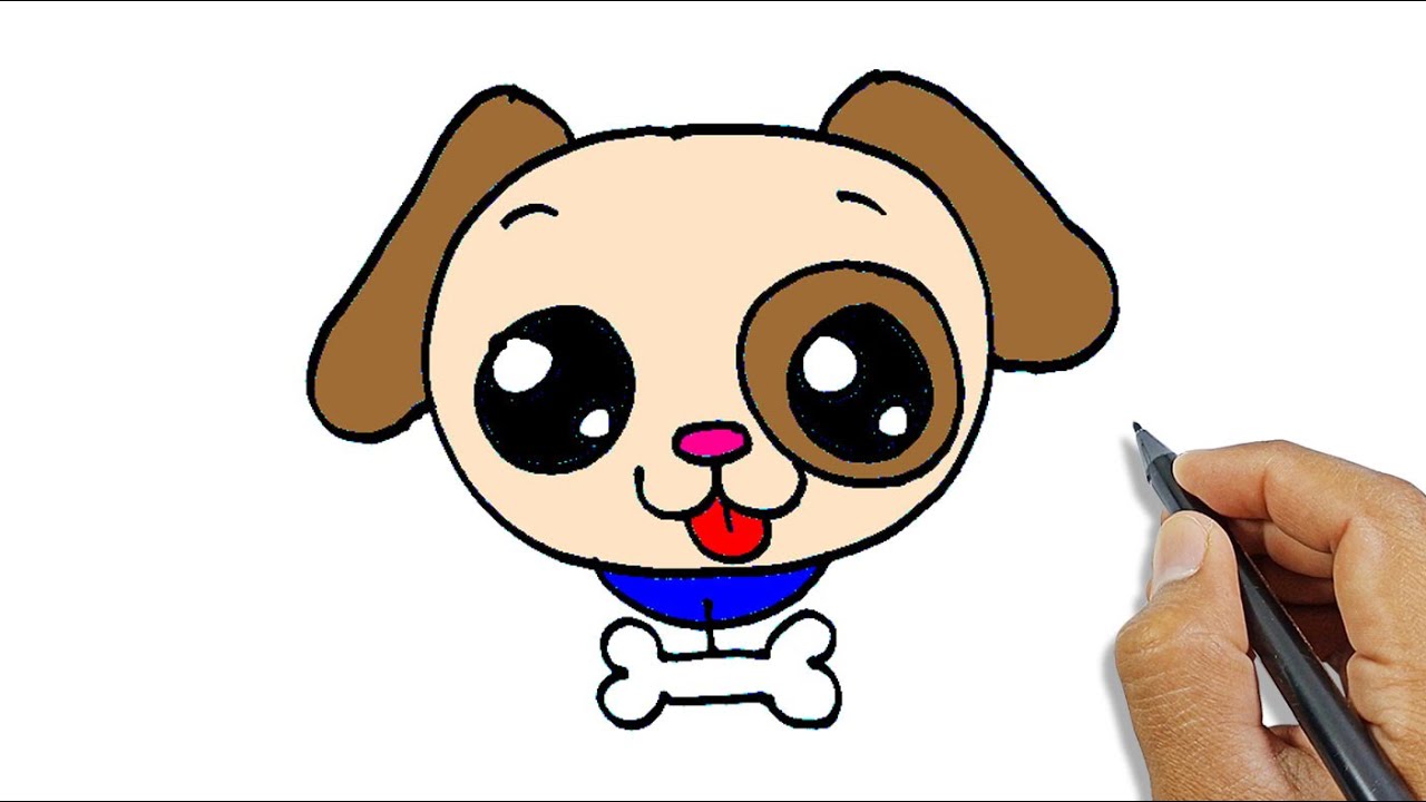 How Do You Draw A Dog Face So Easy | Simple Drawings For Beginners ...